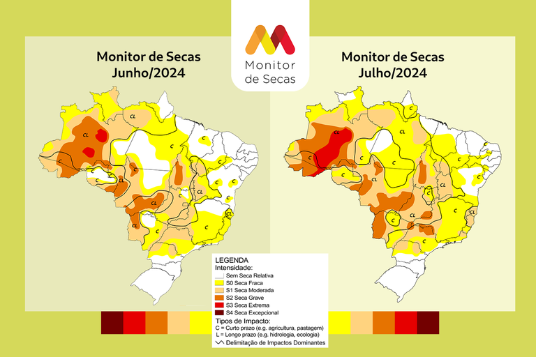 Seca se intensifica e avança pelo território de todas as regiões do ...